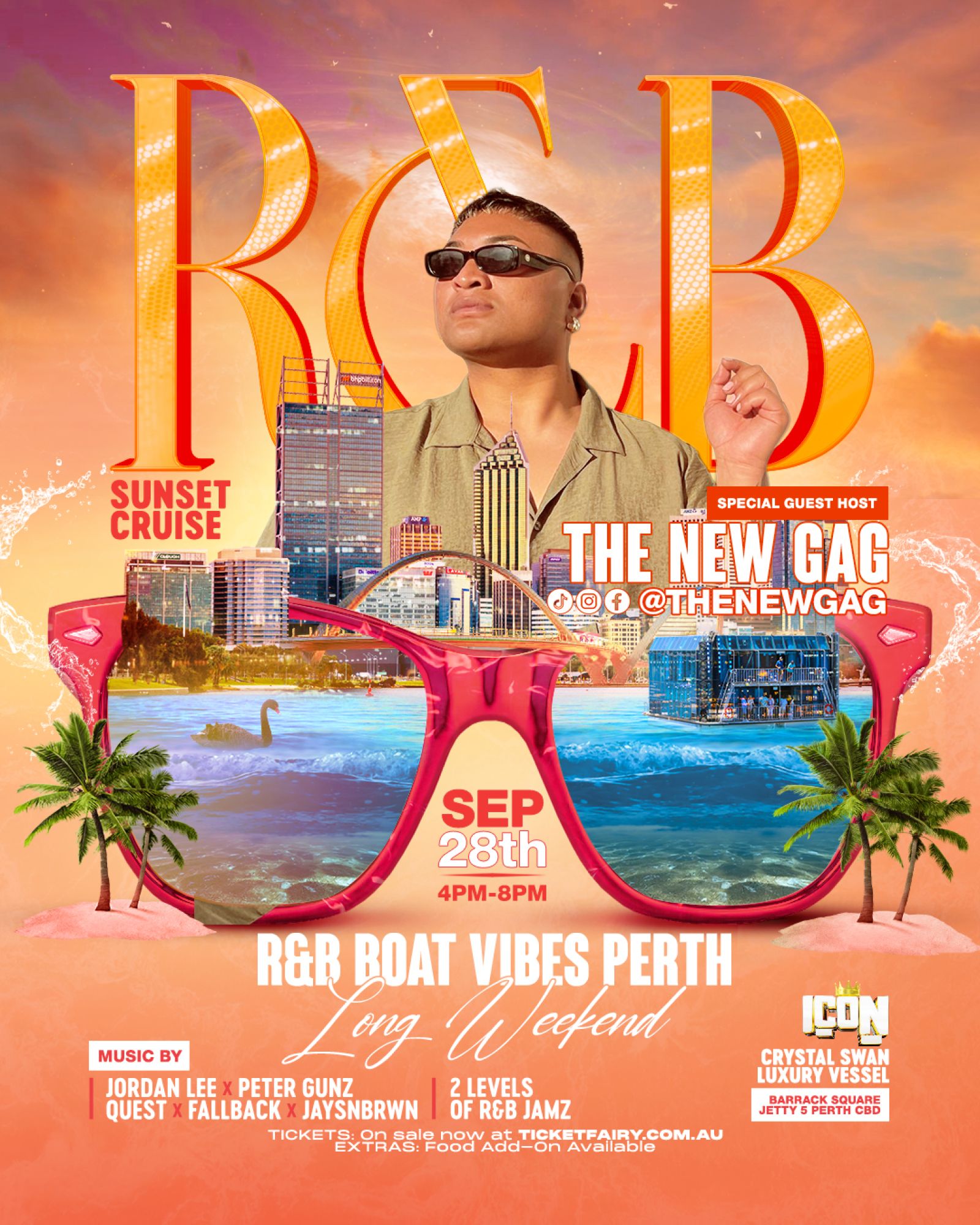 RnB Boat Vibes PERTH's Tickets | Perth | Crystal Swan Cruises - Ticket ...