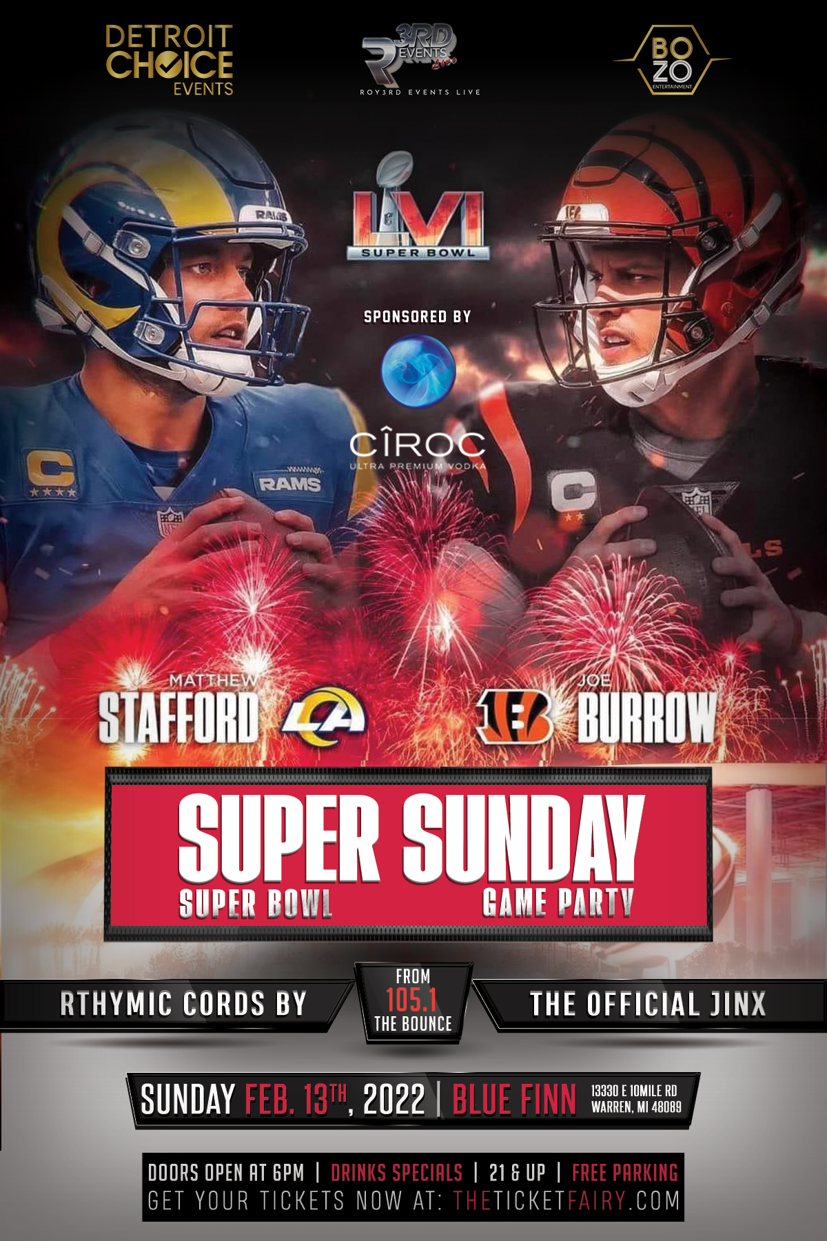 SUPER SUNDAY| SUPER BOWL SUNDAY Tickets | Warren | BLUE FINN BAR ...