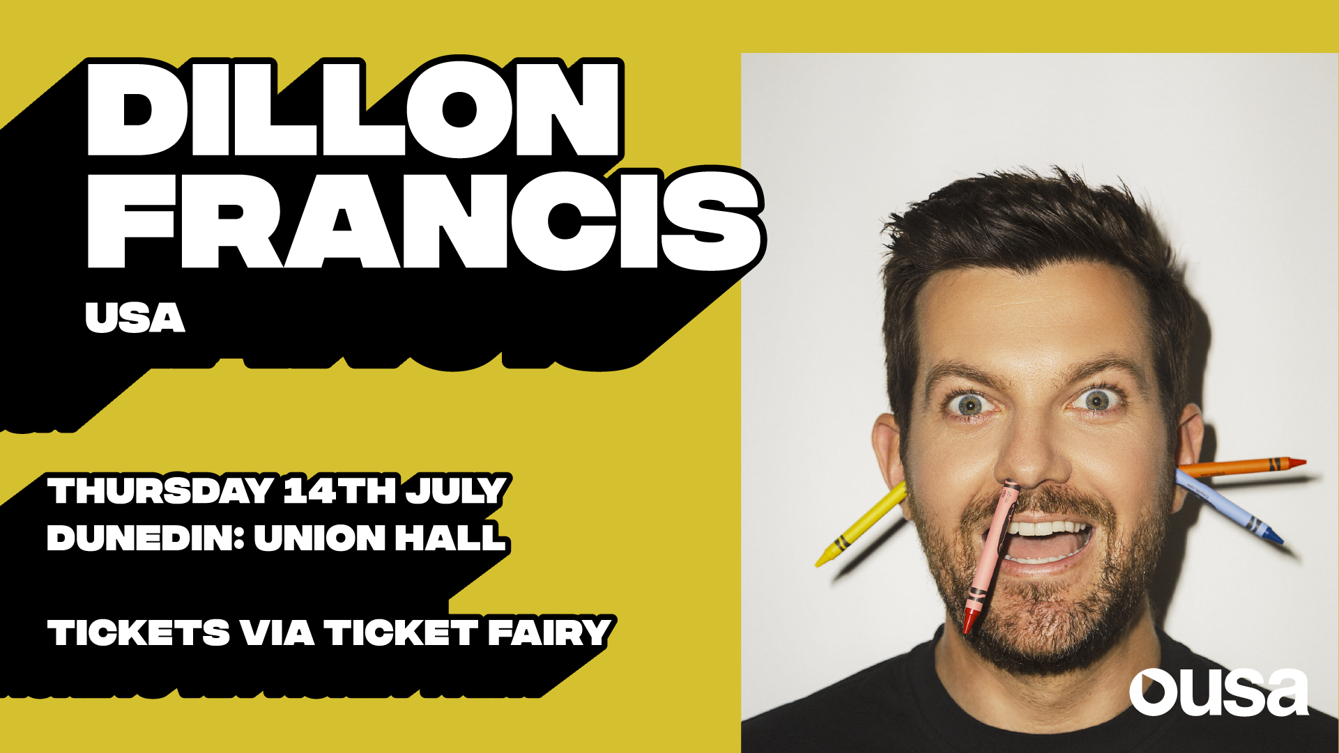 OUSA RE:ORI '22 - Dillon Francis's Tickets | Dunedin | Union Hall ...