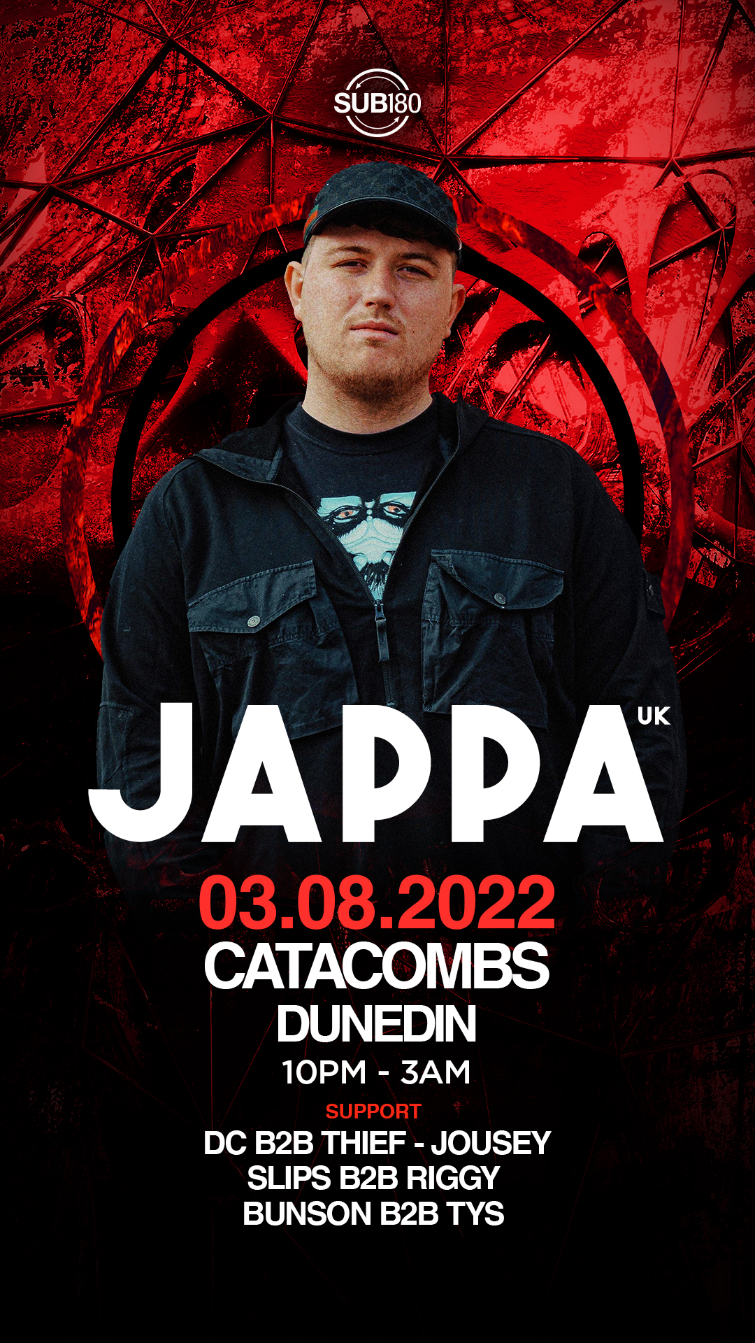 Jappa (UK) | Dunedin's Tickets | Dunedin | Catacombs Nightclub - Ticket ...