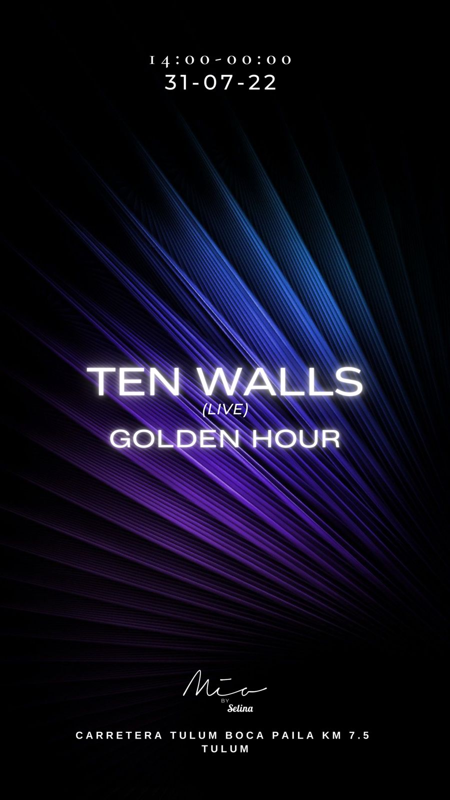 TEN WALLS @MIA TULUM Tickets | Tulum | Mía Restaurant & Beach Club ...