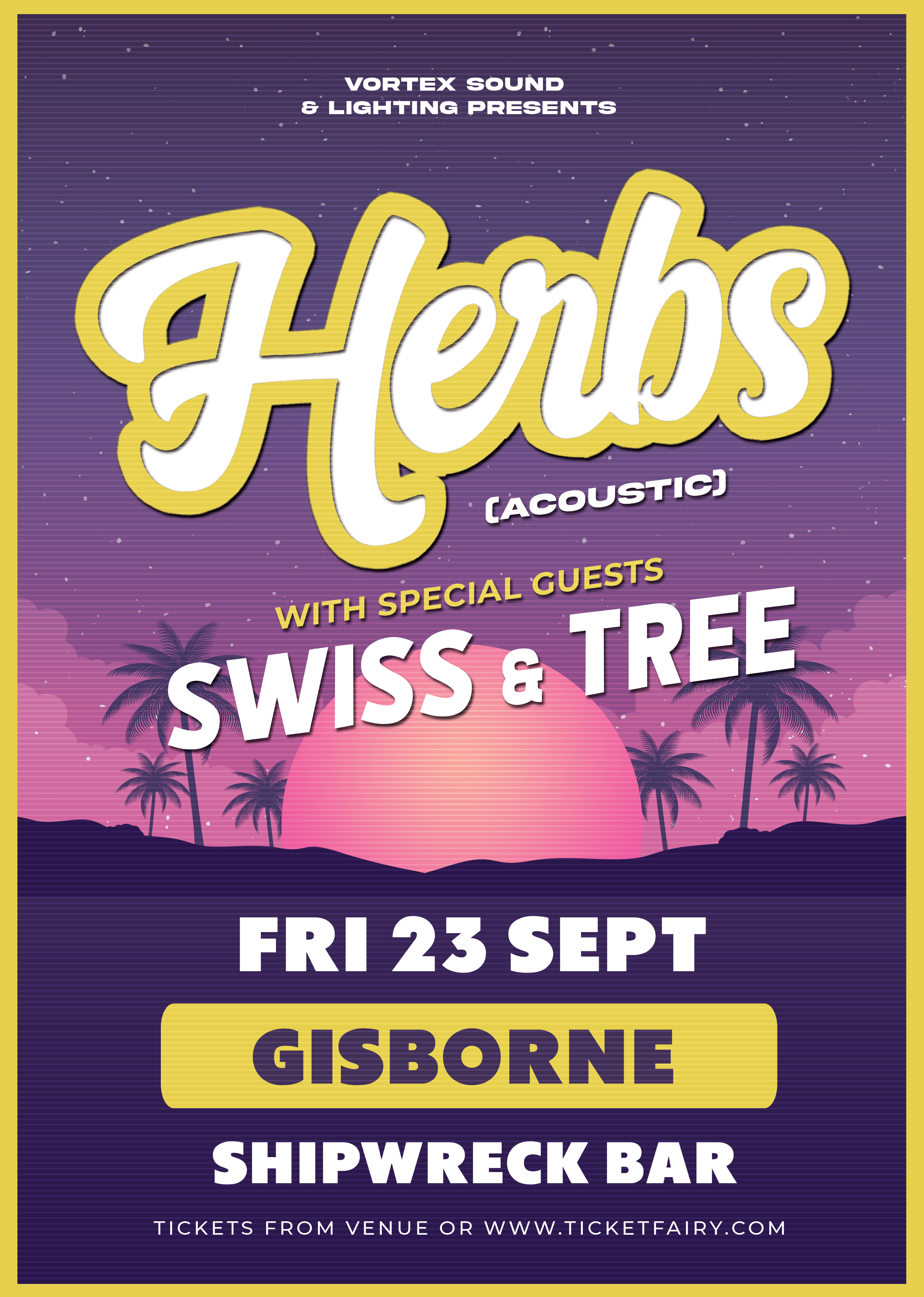Herbs Swiss & Tree Tickets | Gisborne | Shipwreck Bar - The Ticket Fairy