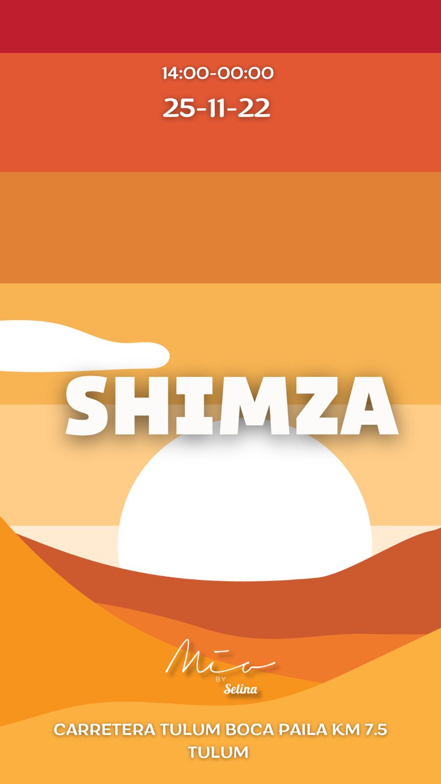 SHIMZA @MIA TULUM Tickets | Tulum | Mía Restaurant & Beach Club - The ...
