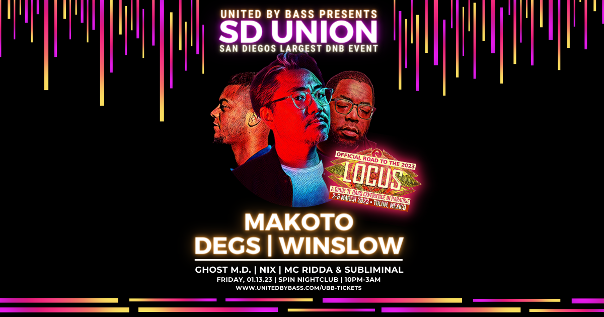 SD Union w/ Makoto, Degs & Winslow Tickets | San Diego | Spin Nightclub ...