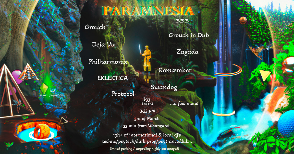 PARAMNESIA 333 Tickets | Waiotira | 1095 Omana Road - Ticket Fairy