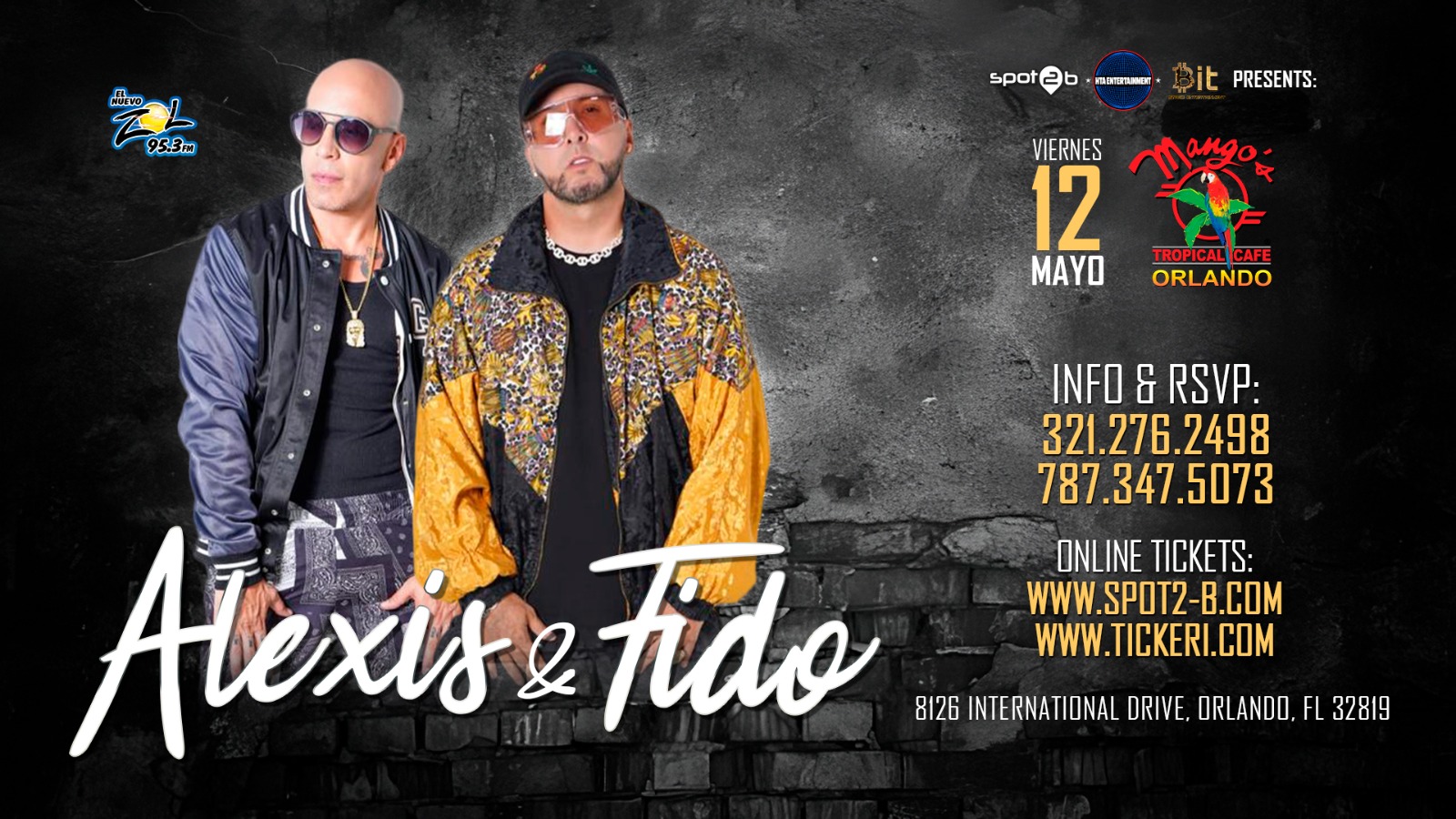 Alexis & Fido en Mangos Orlando Tickets | Orlando | Mango's Tropical ...