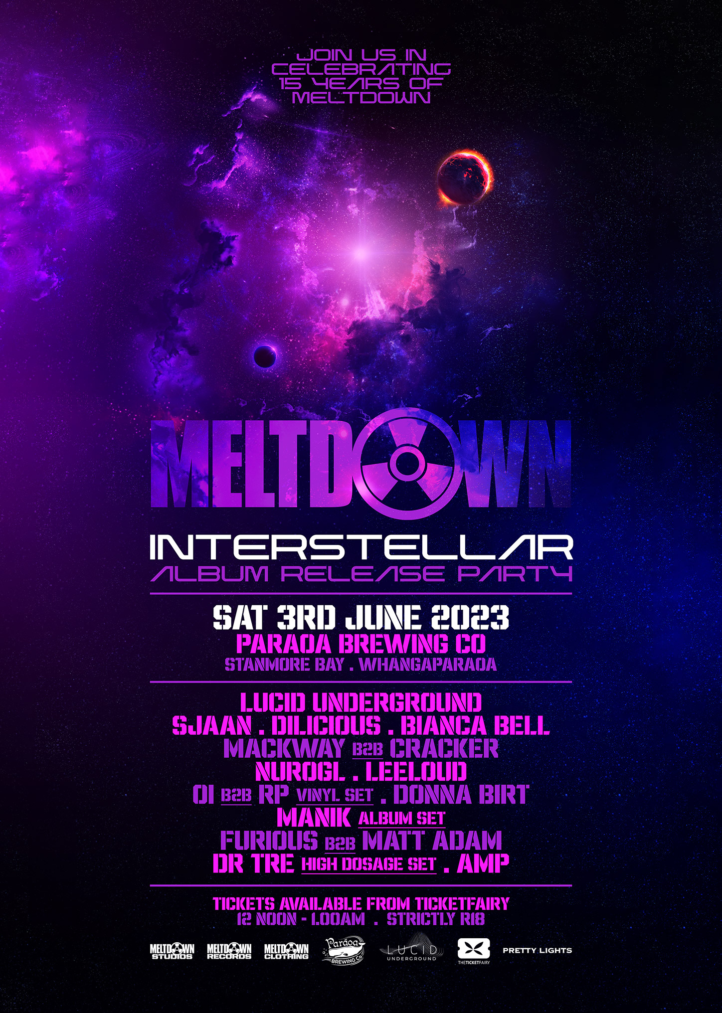 MELTDOWN | 15th Birthday | INTERSTELLAR Album Release Party's Tickets | Whangaparāoa | Paraoa ...