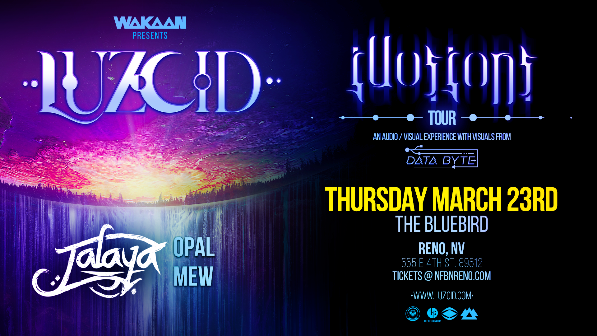 Wakaan presents LUZCID Illusions Tour at The Bluebird Reno Tickets ...