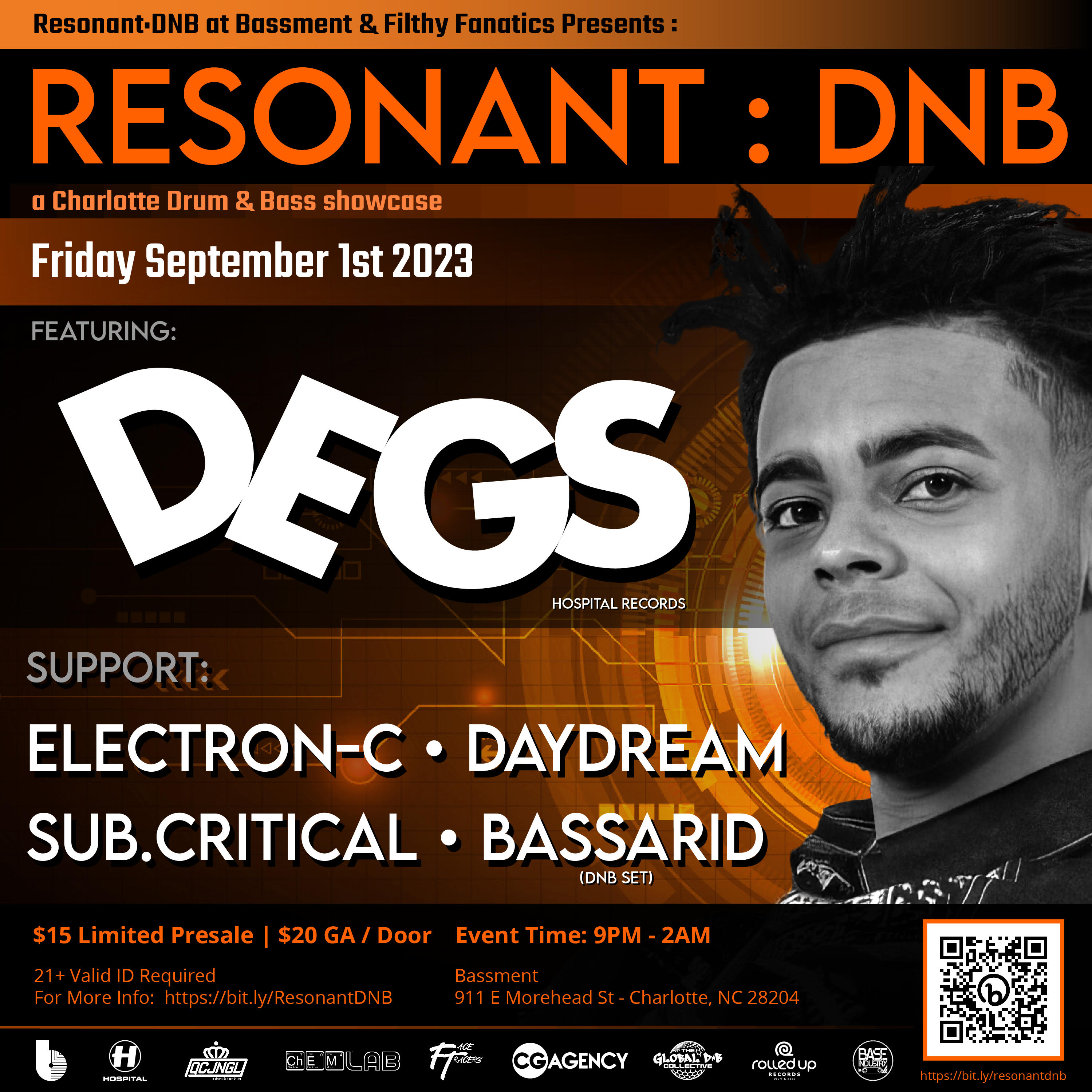 Resonant:DNB at Bassment presents DEGS Tickets | Charlotte | Bassment ...
