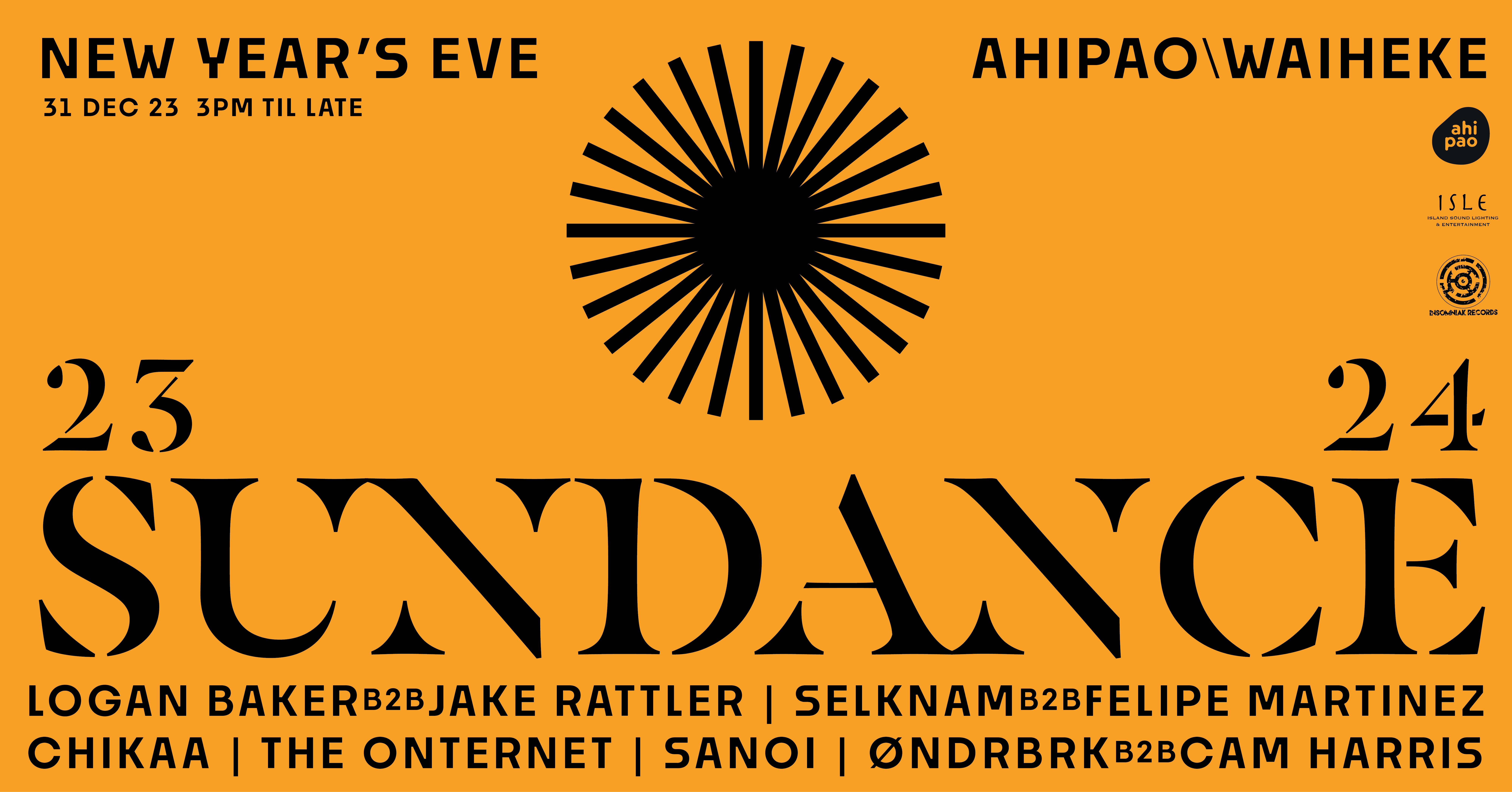 Sundance NYE's Tickets | Waiheke Island | 10 Ocean View Road - Ticket Fairy