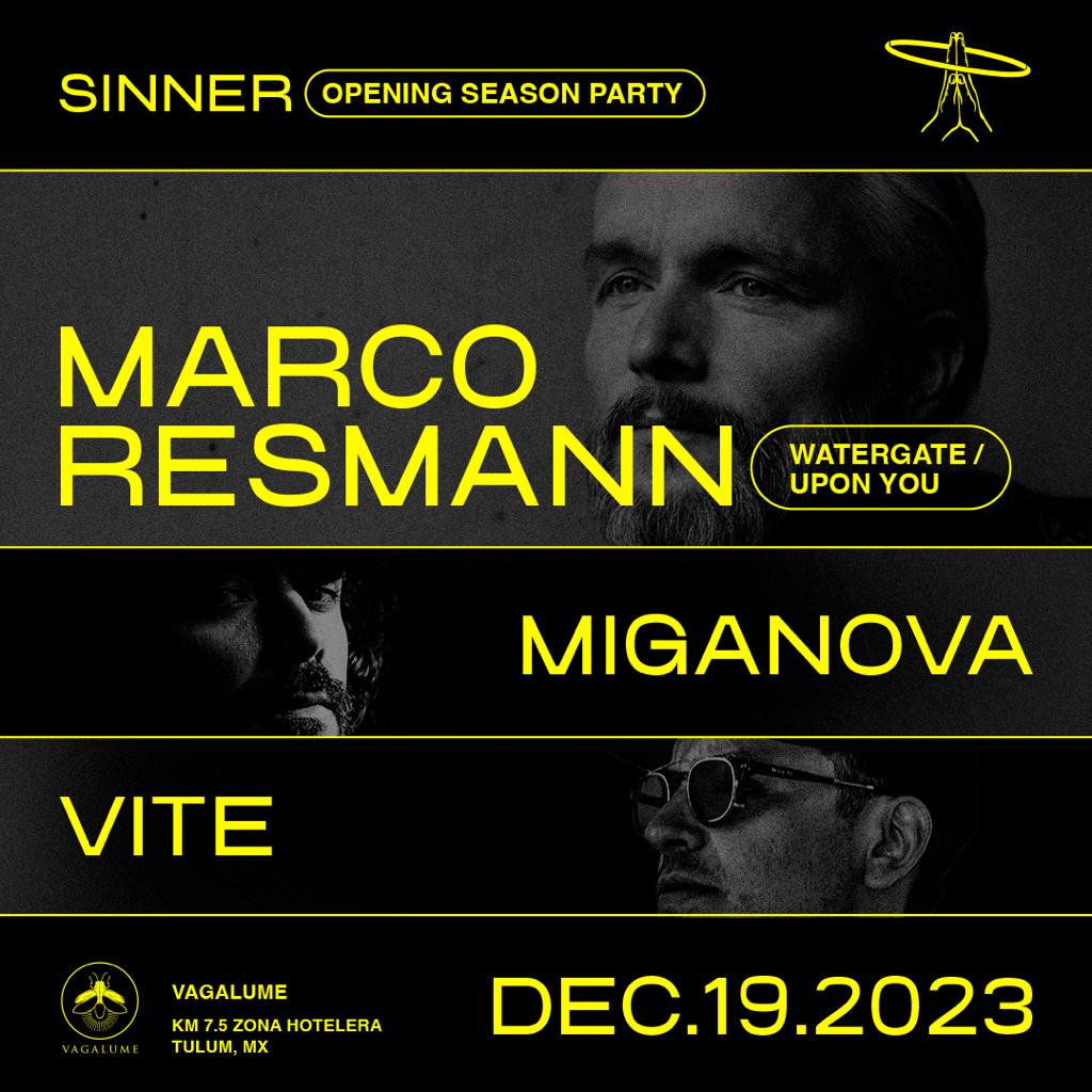 SINNER OPENING SEASON PARTY @VAGALUME Tickets | Tulum | Vagalume Tulum ...