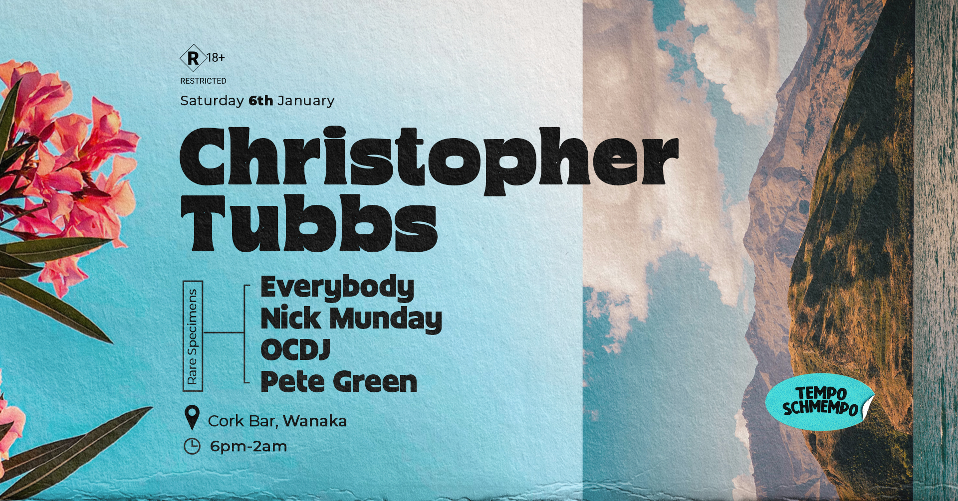 Tempo Schmempo Presents Christopher Tubbs Tickets | Wānaka | Water Bar ...