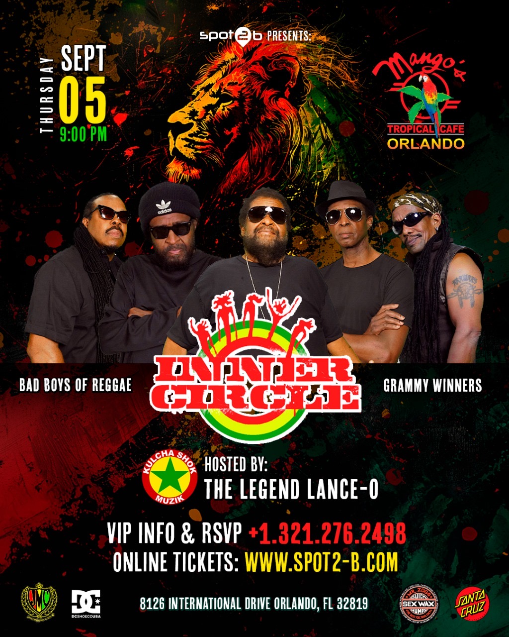 Inner Circle Reggae Band at Mangos Orlando Tickets | Orlando | Mango's ...