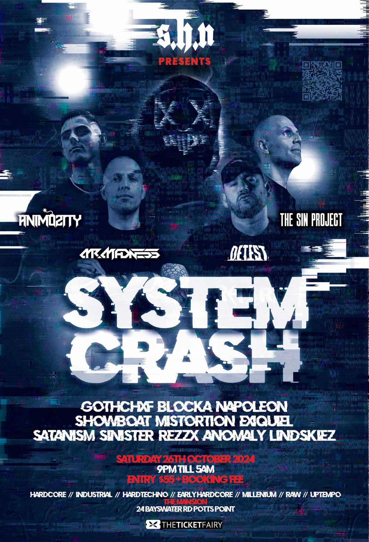 SHN Presents System Crash's Tickets | Potts Point | The Mansion ...