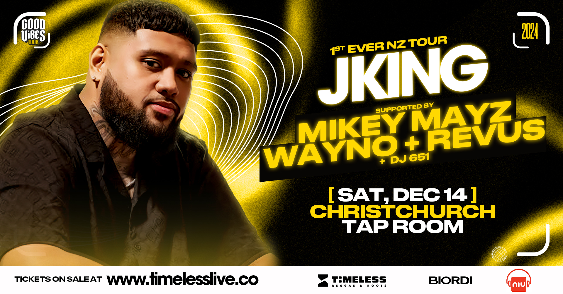 JKING TOUR |CHRISTCHURCH's Tickets | Christchurch | Tap Room - Ticket Fairy