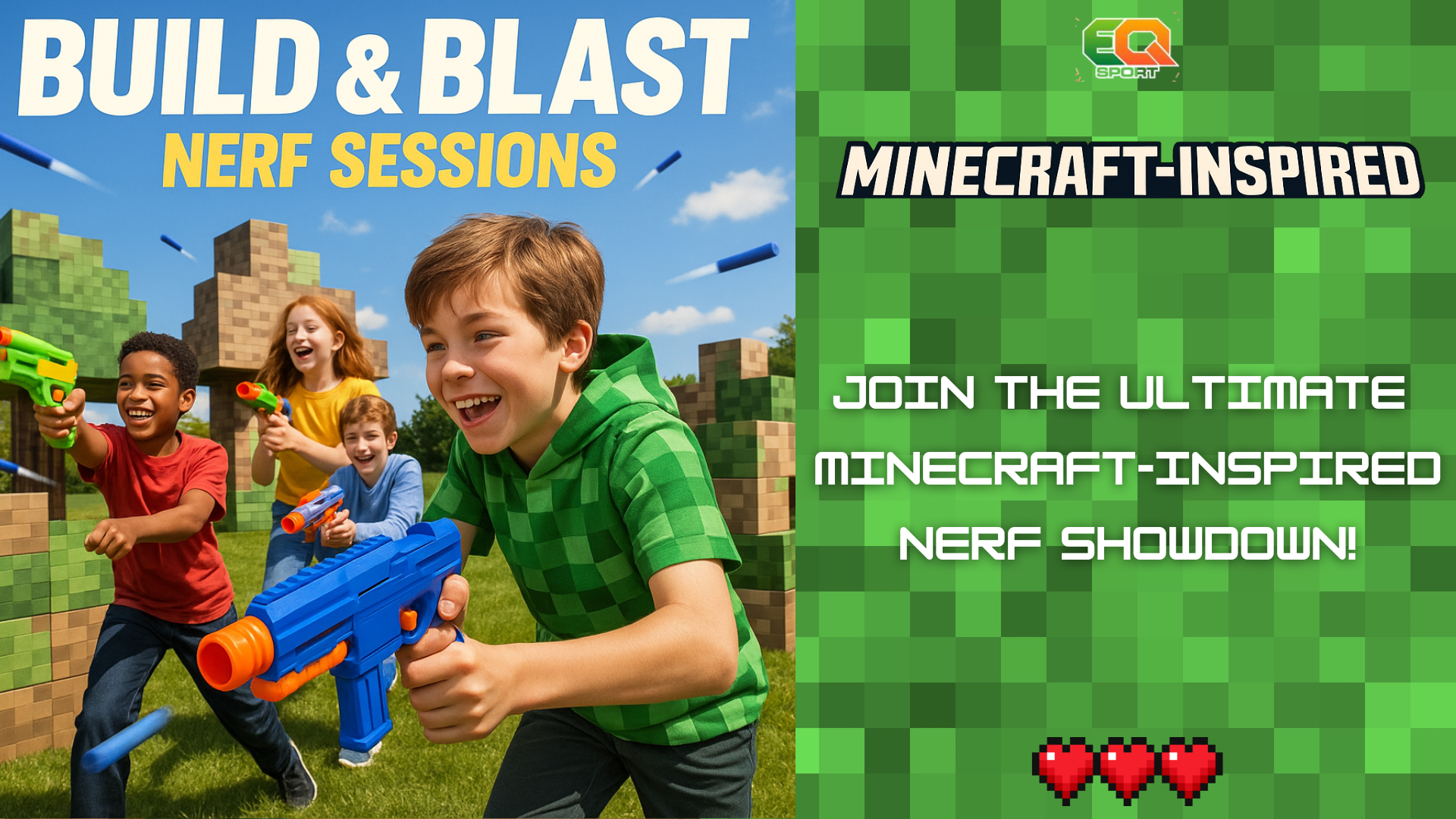 PORTREE: Build & Blast Minecraft Inspired Nerf Sessions's Tickets ...