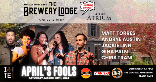 April's Fools Comedy Show Tickets | Michigan City | The Brewery Lodge ...