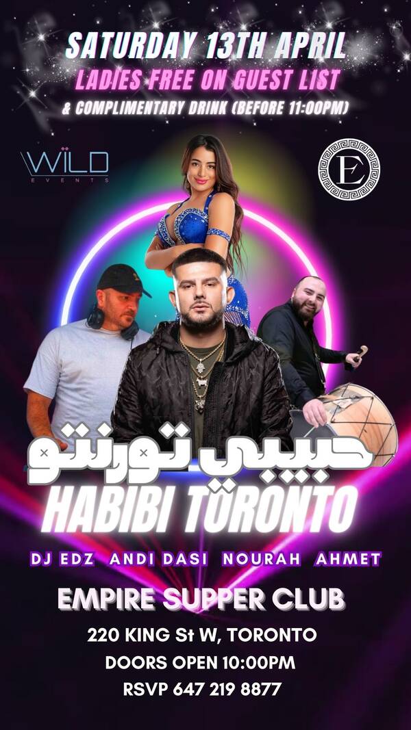 HABIBI TORONTO's Tickets | Toronto | 220 King St W - Ticket Fairy