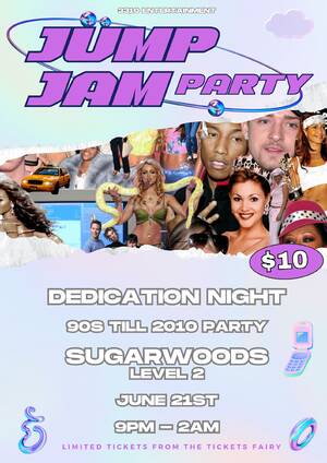 Jump Jam Dedication Party - Wellington Tickets | Wellington ...