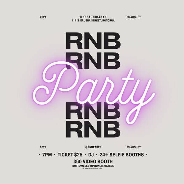 RnB Party Tickets | Rotorua | 1141B Eruera Street - Ticket Fairy