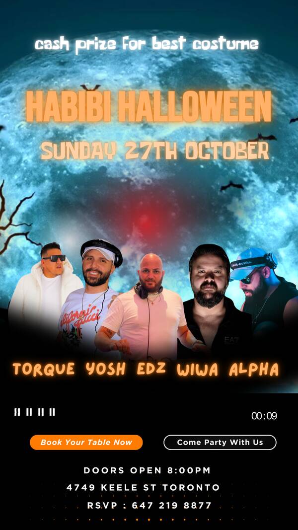 Habibi Halloween Tickets | Toronto | Nuvo Toronto - Ticket Fairy