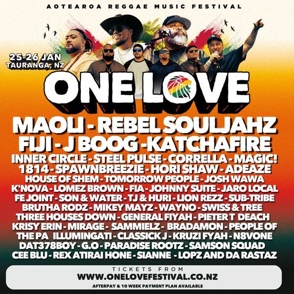 One Love Festival 2025 Tickets | Tauranga | Tauranga Domain - Ticket Fairy