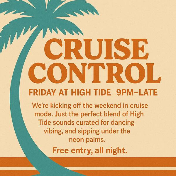 Cruise Control Tickets | Los Angeles | High Tide - Ticket Fairy