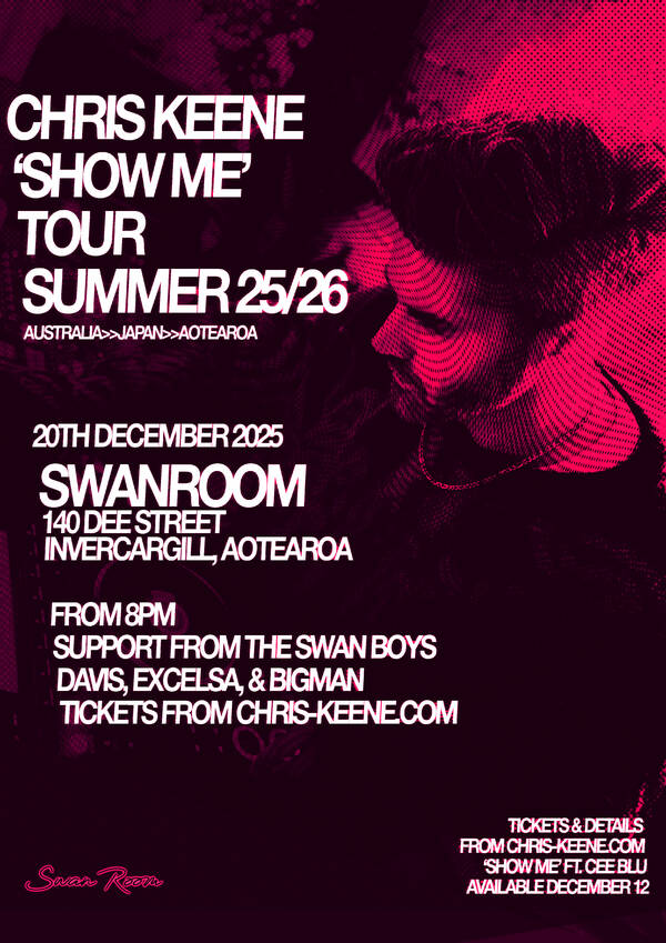 Chris Keene @ Swanroom's Tickets | Invercargill | Swanroom - Ticket Fairy