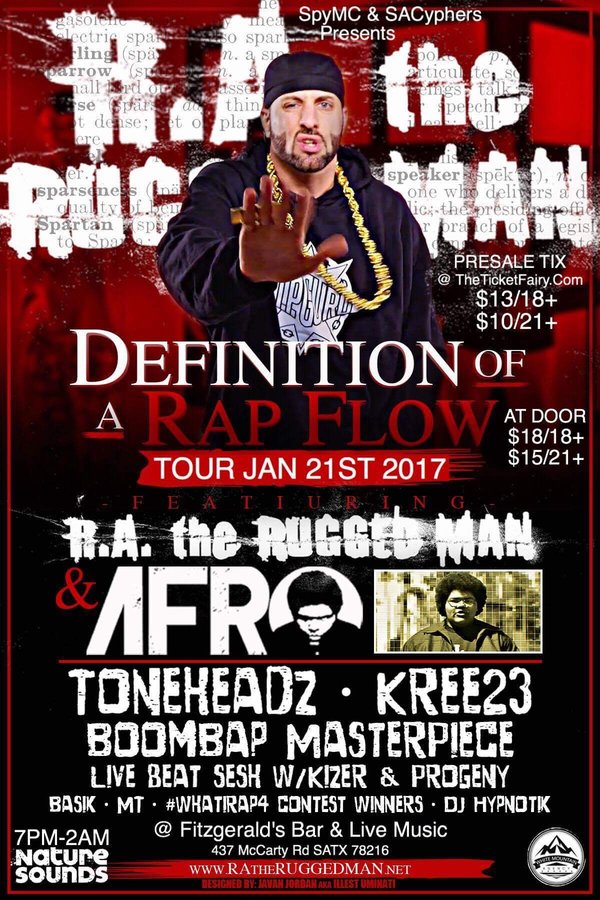 Definition of a Rap Flow Tickets | San Antonio | Fitzgerald's Bar ...