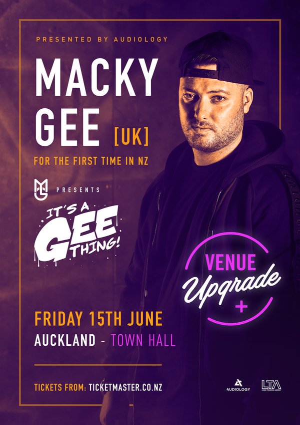 MACKY GEE - Auckland Tickets | Auckland | Auckland Town Hall - Ticket Fairy