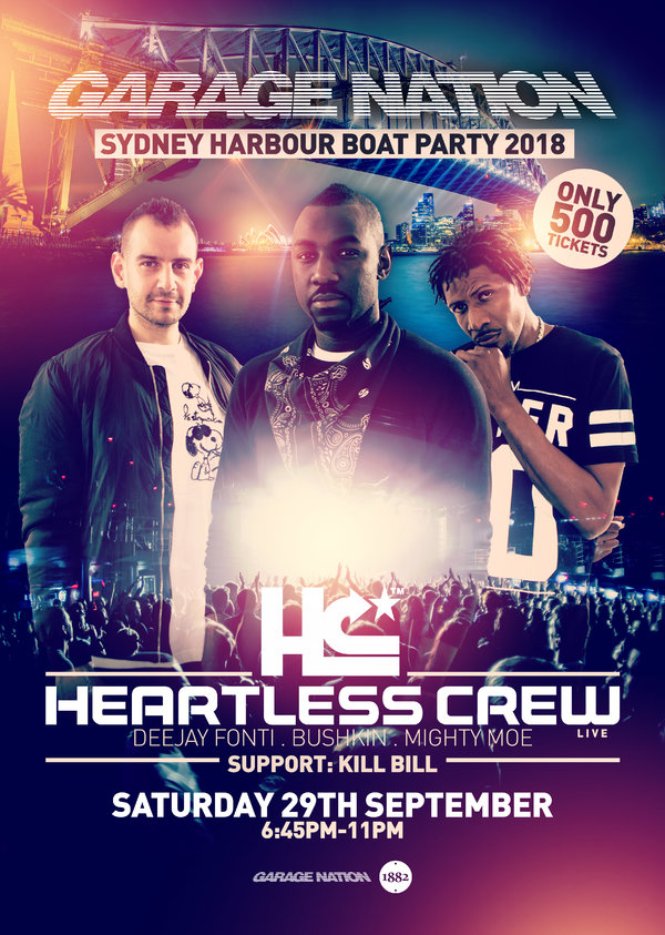 GARAGE NATION ft HEARTLESS CREW (Boat Party) Tickets | | Sydney Harbour ...