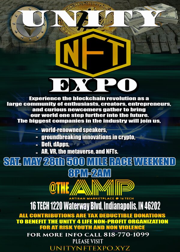Unity NFT Expo Tickets | Indianapolis | THE AMP - The Ticket Fairy Unity NFT Expo Tickets | Indianapolis | THE AMP - The Ticket Fairy