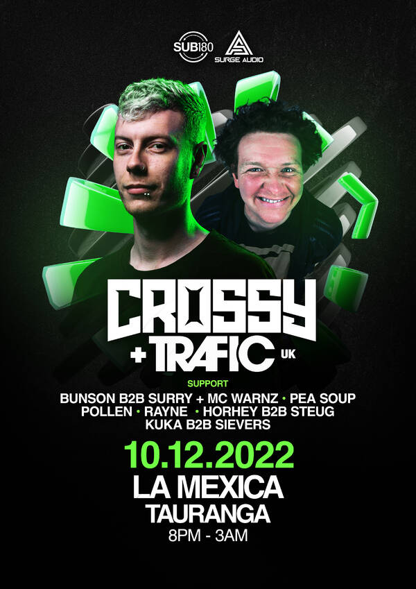 CROSSY + TRAFIC MC (UK) | TAURANGA Tickets | Tauranga | La Mexica ...