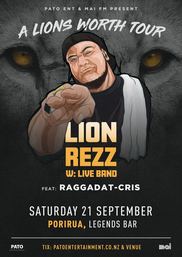 LION REZZ - Porirua's Tickets | Porirua | Legends Sports Bar, Porirua ...