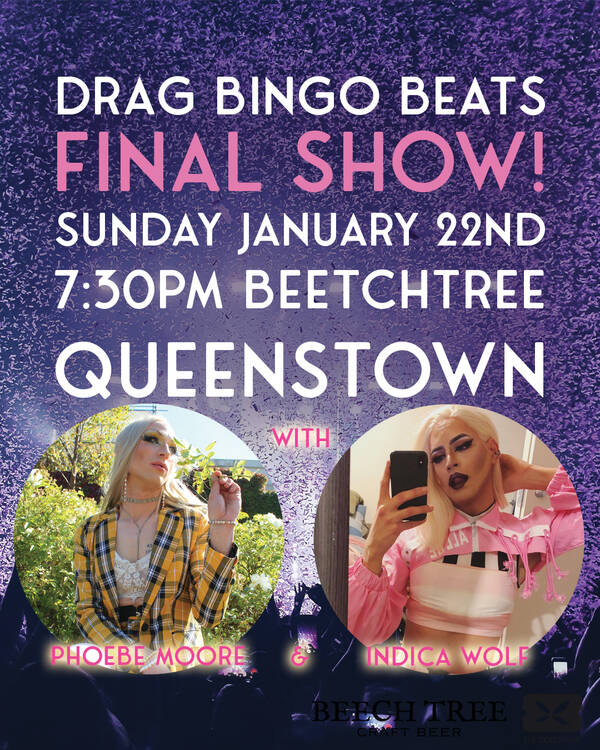 Drag Bingo Beats Final Show! Tickets | Queenstown | Beech Tree - Ticket ...