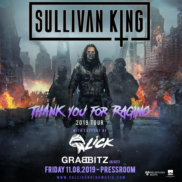 Pre-Registration for Sullivan King - 'Thank You For Raging' - Phoenix ...