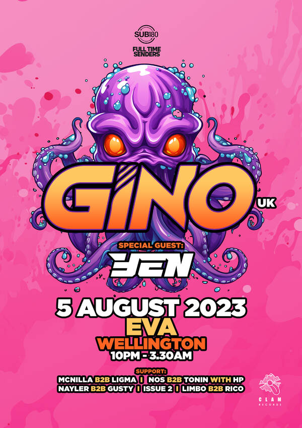 (SOLD OUT) Gino (UK) | Wellington Tickets | Wellington | Eva Pub ...