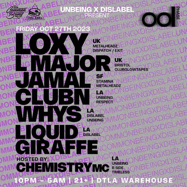 UNCOMMON BEING x DISLABEL present: PHASE 001's Tickets | Los Angeles ...