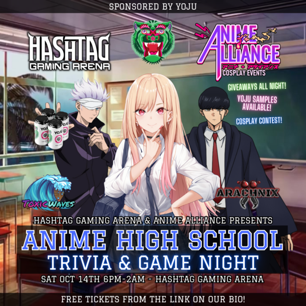 Anime High School: Trivia & Game Night's Tickets | Herndon | Hashtag Gaming Arena - Ticket Fairy