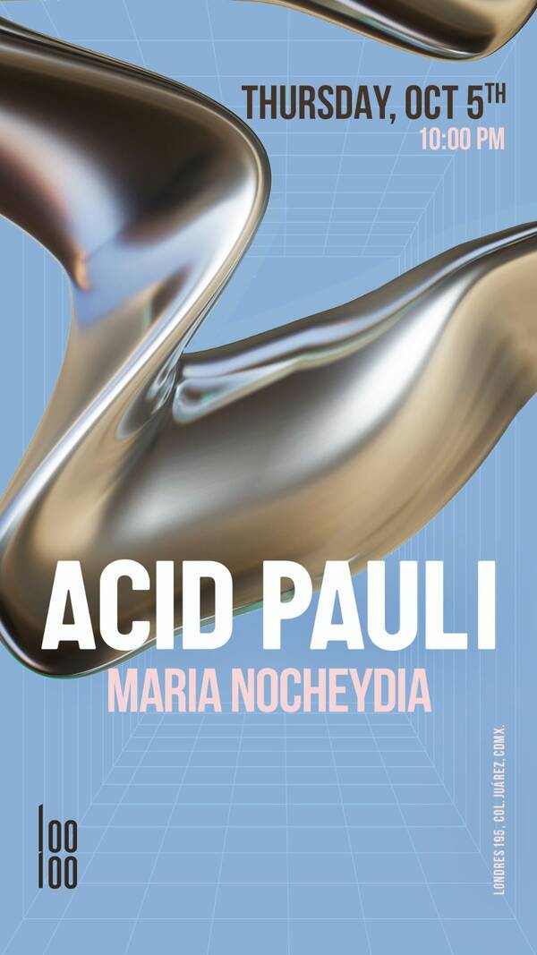 Acid Pauli @ Looloo's Tickets | Juarez | Looloo - Ticket Fairy