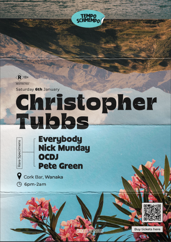 Tempo Schmempo Presents Christopher Tubbs Tickets | Wānaka | Water Bar ...