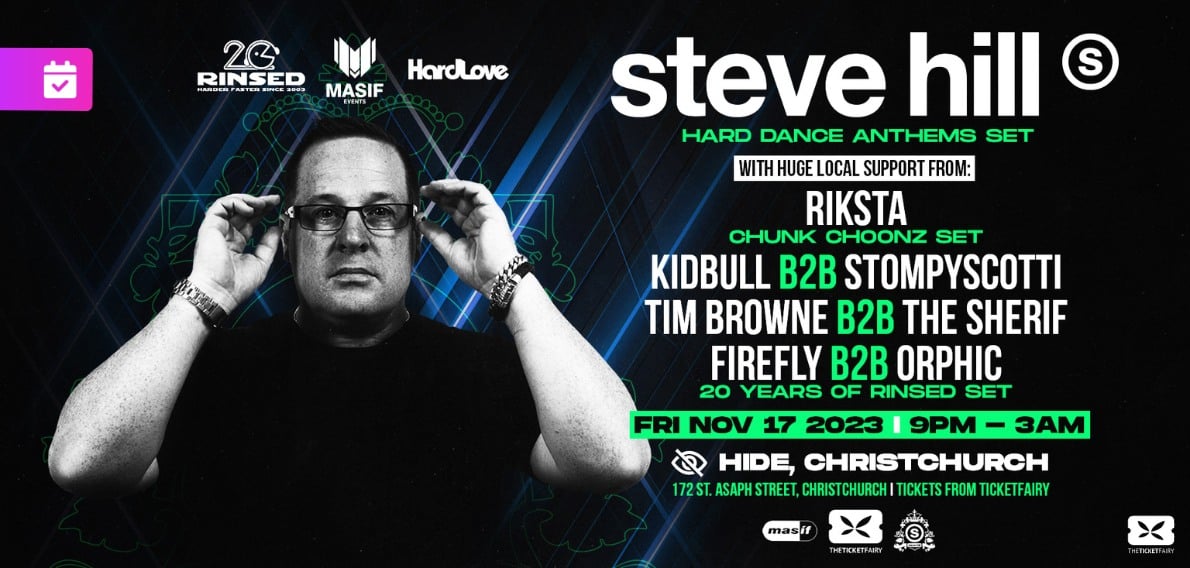 Hard Dance DJ Steve Hill Returns to Christchurch This November