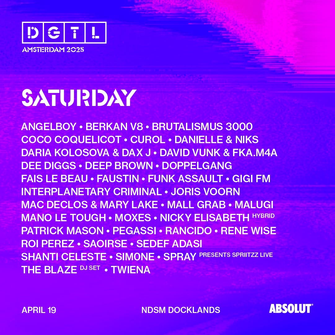 DGTL Amsterdam Shares Complete Line-up For 2025 Edition
