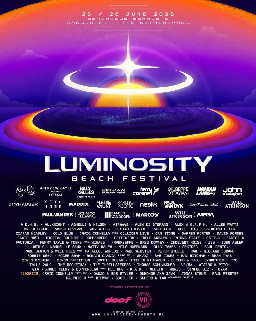 Luminosity Beach Festival 2026 Reveals New Star-Studded Line-Up